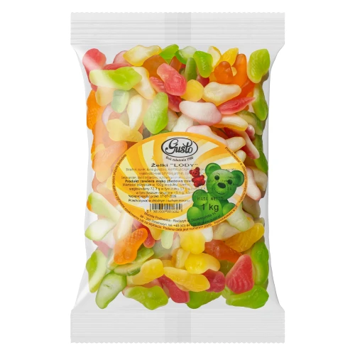 Żelki Lody Strawberry (w kształcie lodów) 1 kg w opakowaniu foliowym ...